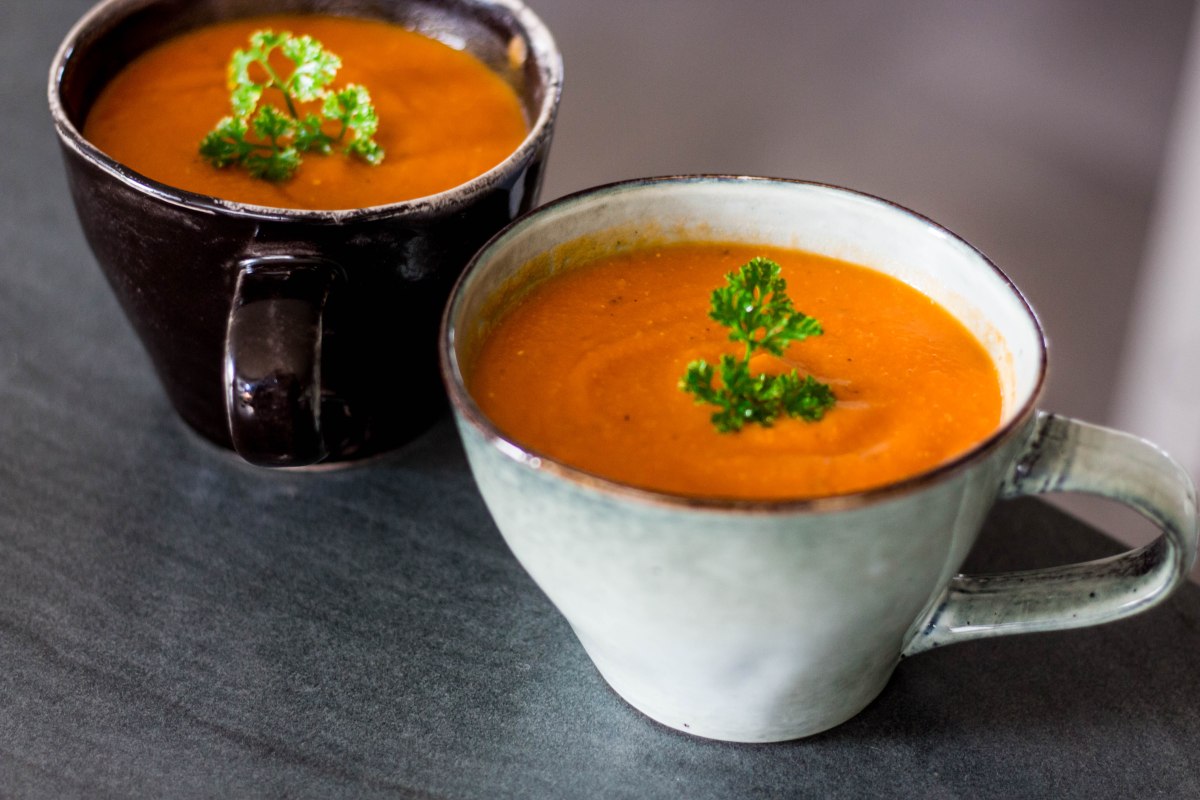 Tomatensoep met zoete aardappel en linzen – Vickylicious